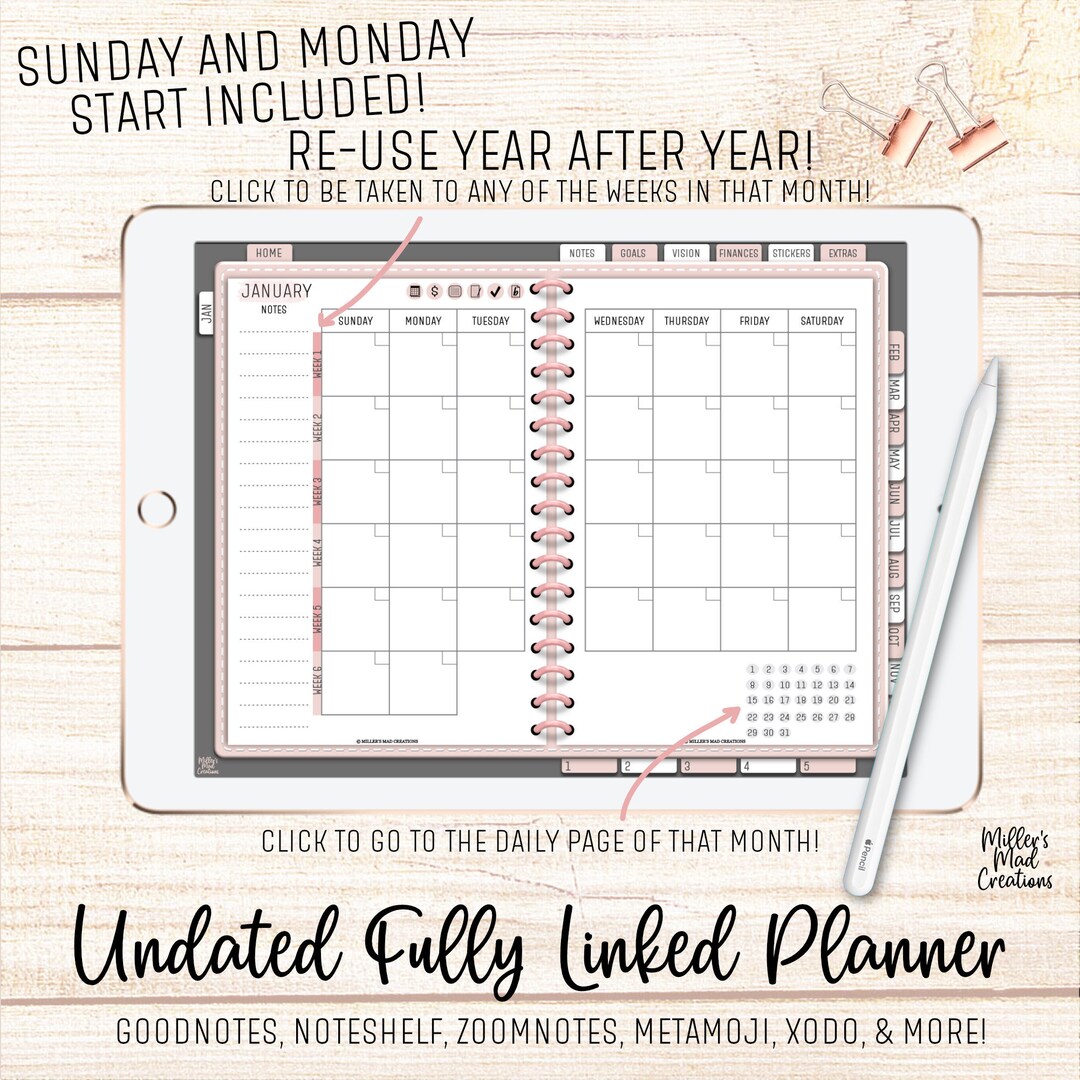 Agenda numérique non daté Léopard rose Agenda numérique du dimanche et du lundi, Digital ...