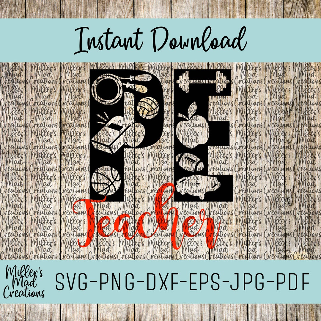 PE Teacher Life, P.E. Teacher, PE Teacher SVG, P.E. Life Design, P.E ...