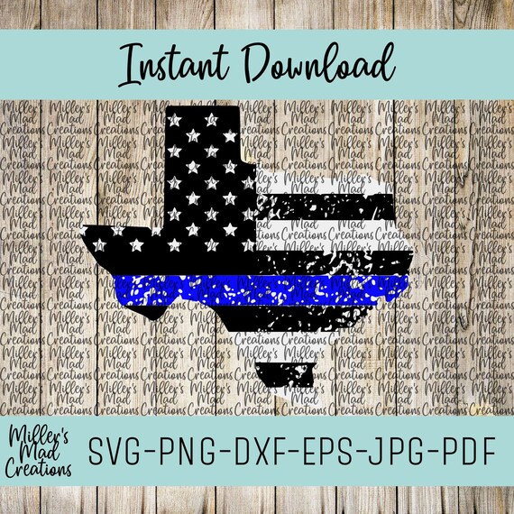 Back The Blue Texas Stripes SVG Texas Texan Thin Blue Line | Etsy