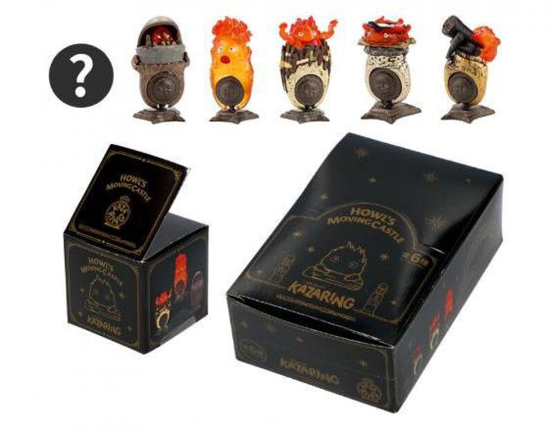 Original Ghibli Calcifer Figure ring set of 6 - Etsy