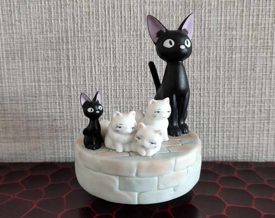 Vintage Original Ghibli Jiji Figure/music Box Kikis Delivery Service ...