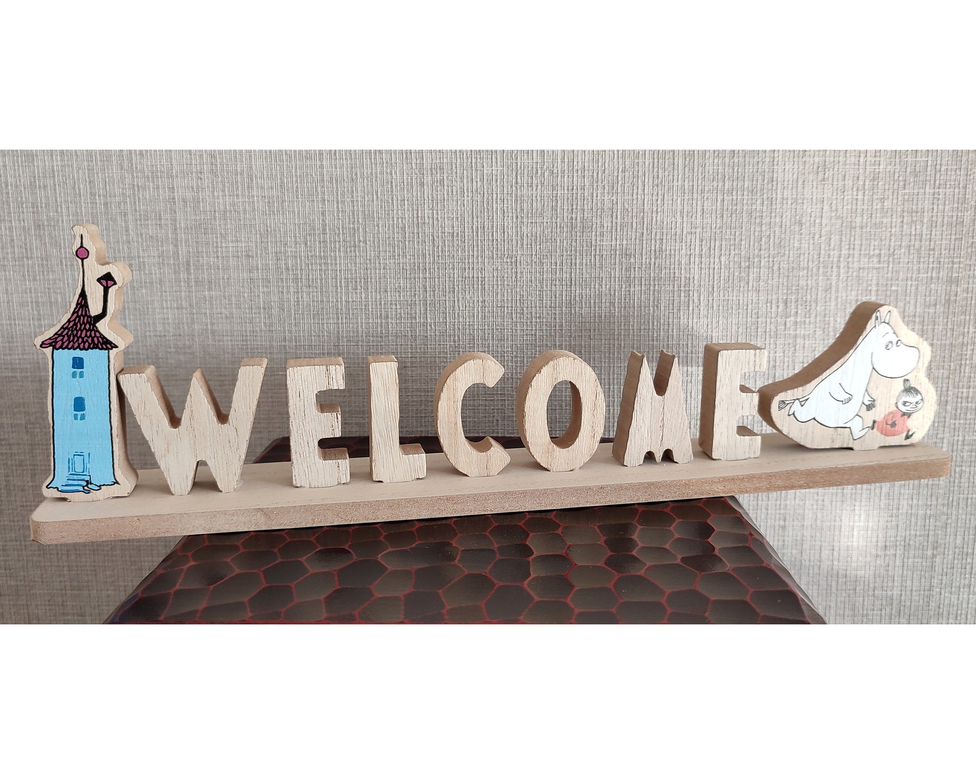 Vintage Original Moomins Wooden Welcome Sign Moomintroll - Etsy
