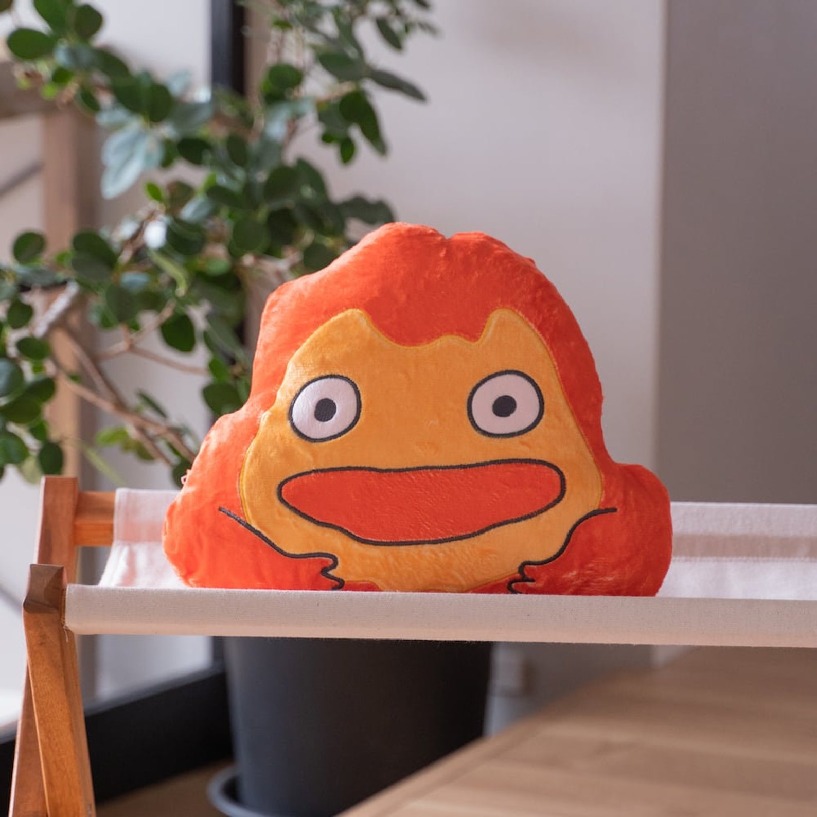 Original Ghibli Calcifer Cushion/home Decor Howls Moving - Etsy