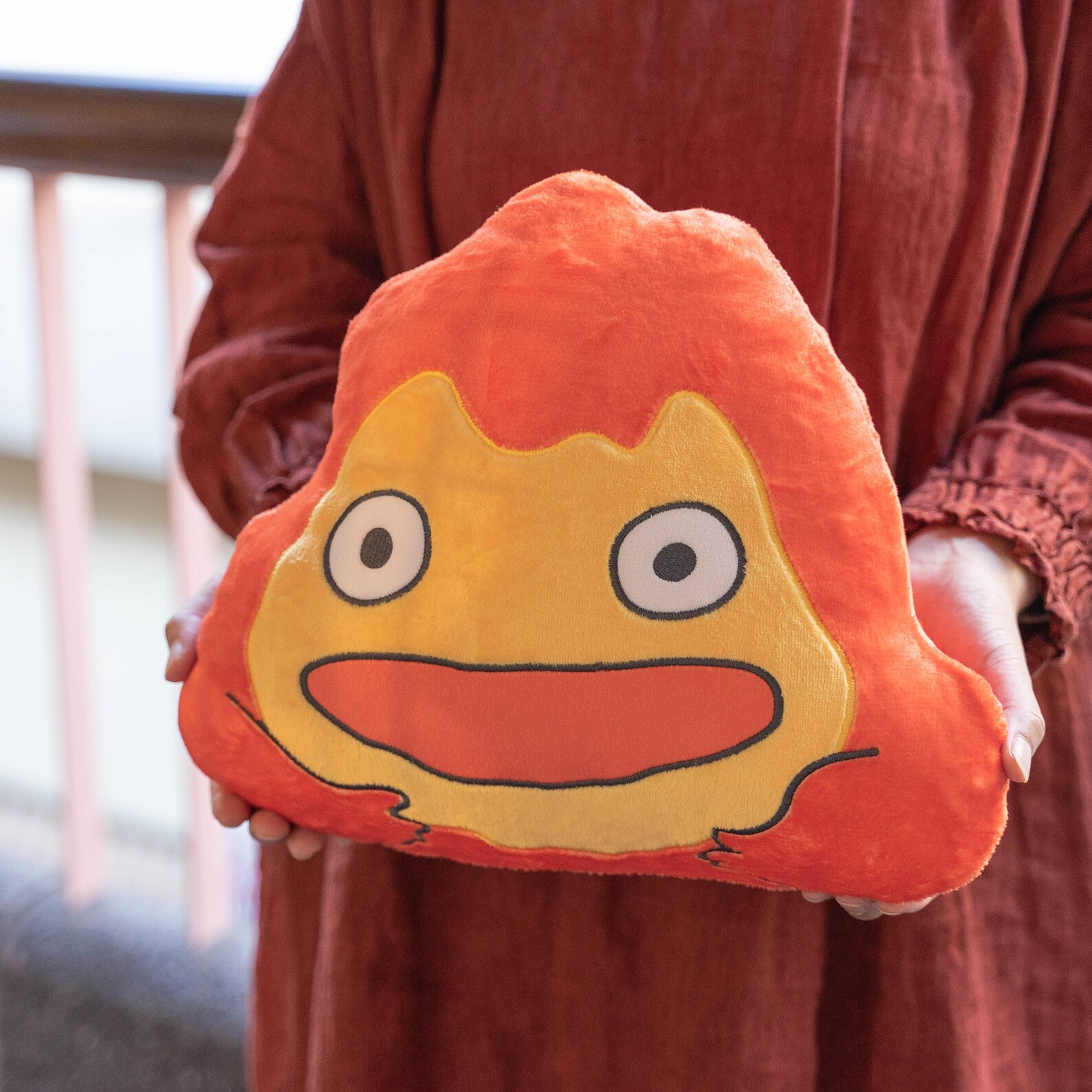 Original Ghibli Calcifer Cushion/home Decor Howls Moving - Etsy