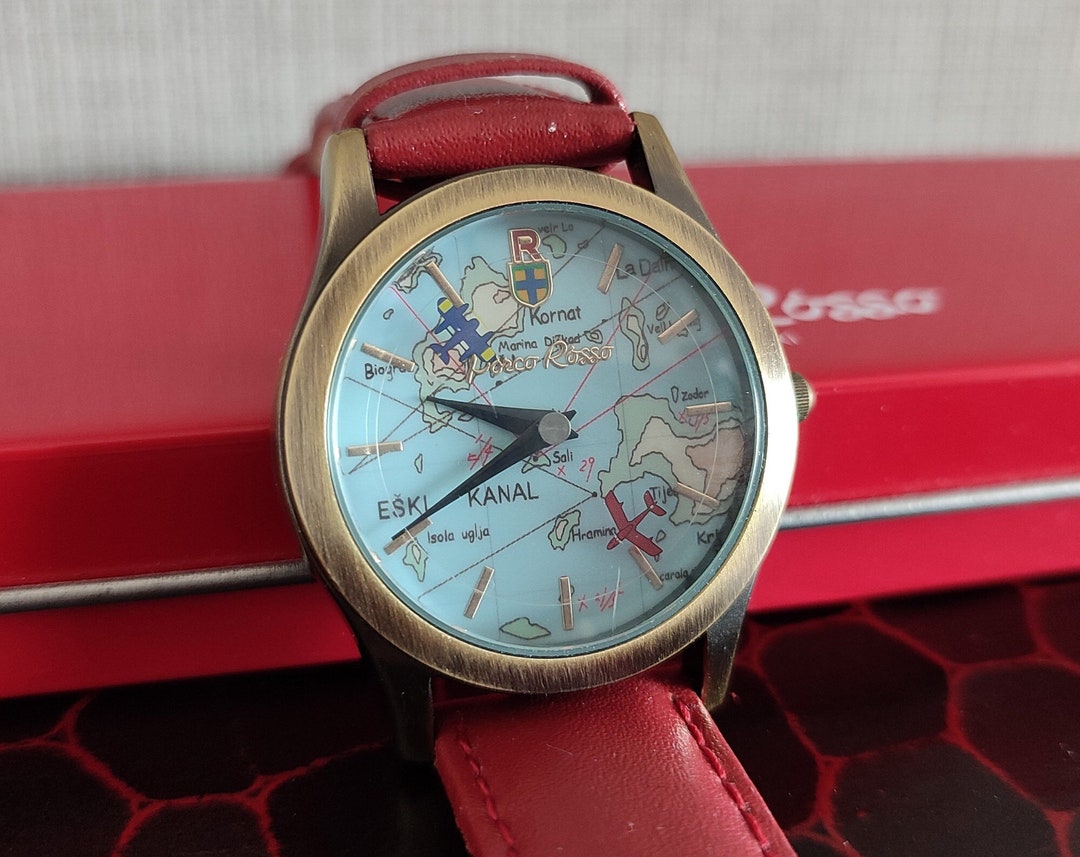Vintage Original Ghibli Porco Rosso Wrist Watch Crimson Pig Watch/clock ...