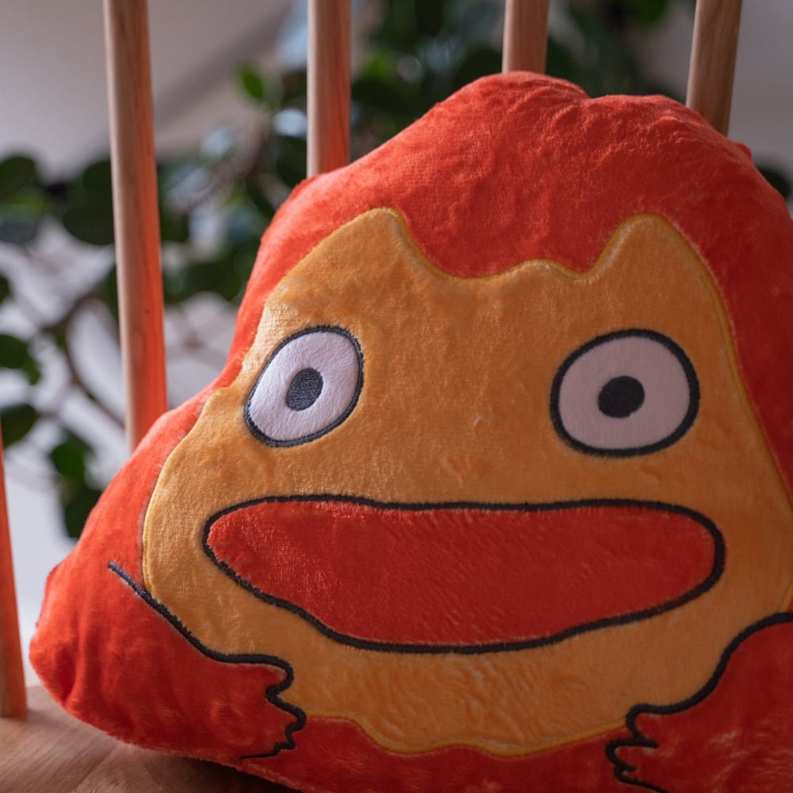 Original Ghibli Calcifer Cushion/home Decor Howls Moving - Etsy