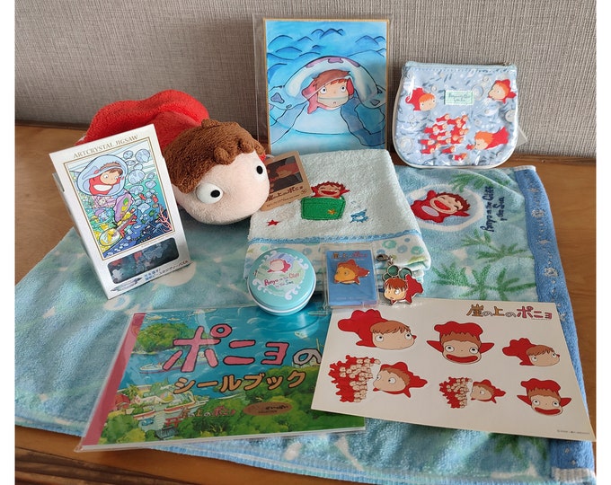 Vintage Original Ghibli Ponyo Gift Set Ponyo on the Cliff Stickers ...