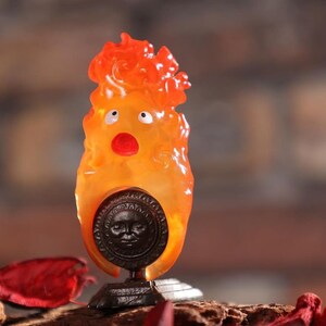 Original Ghibli Calcifer Figure ring set of 6 Howls Moving Castle ...