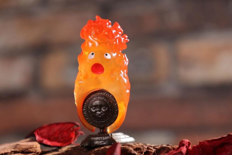 Original Ghibli Calcifer Figure ring set of 6 - Etsy