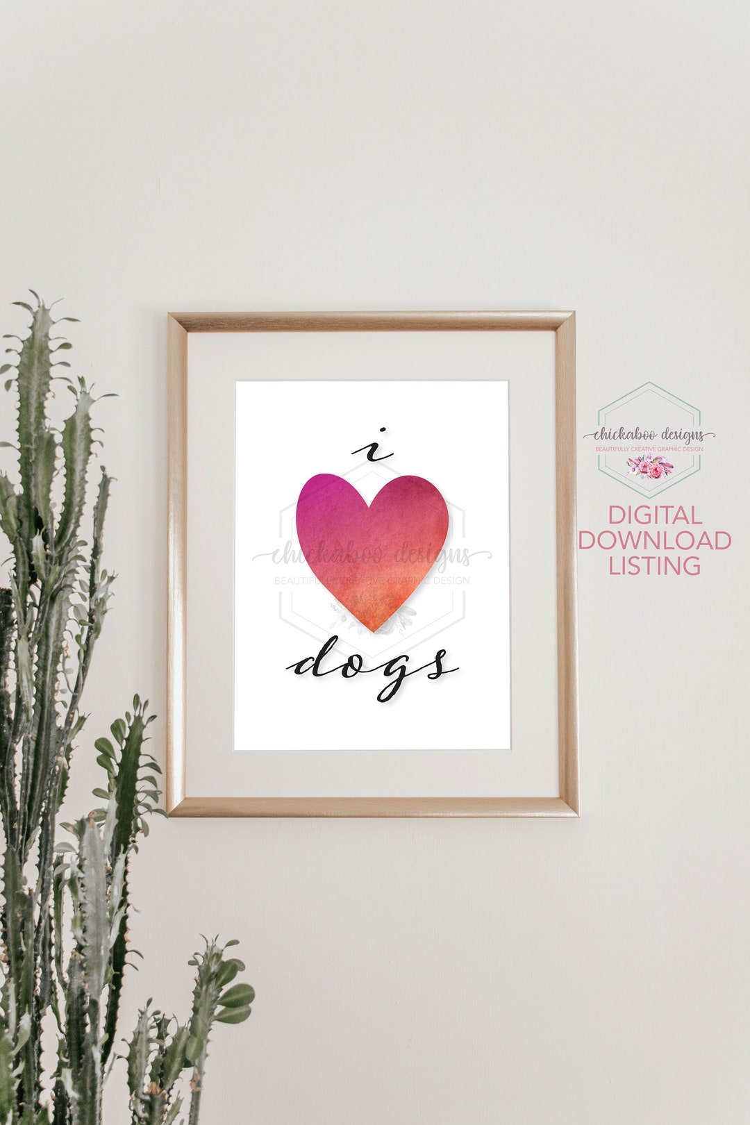 I Heart Dogs 8x10 Printable DIGITAL DOWNLOAD - Etsy 日本