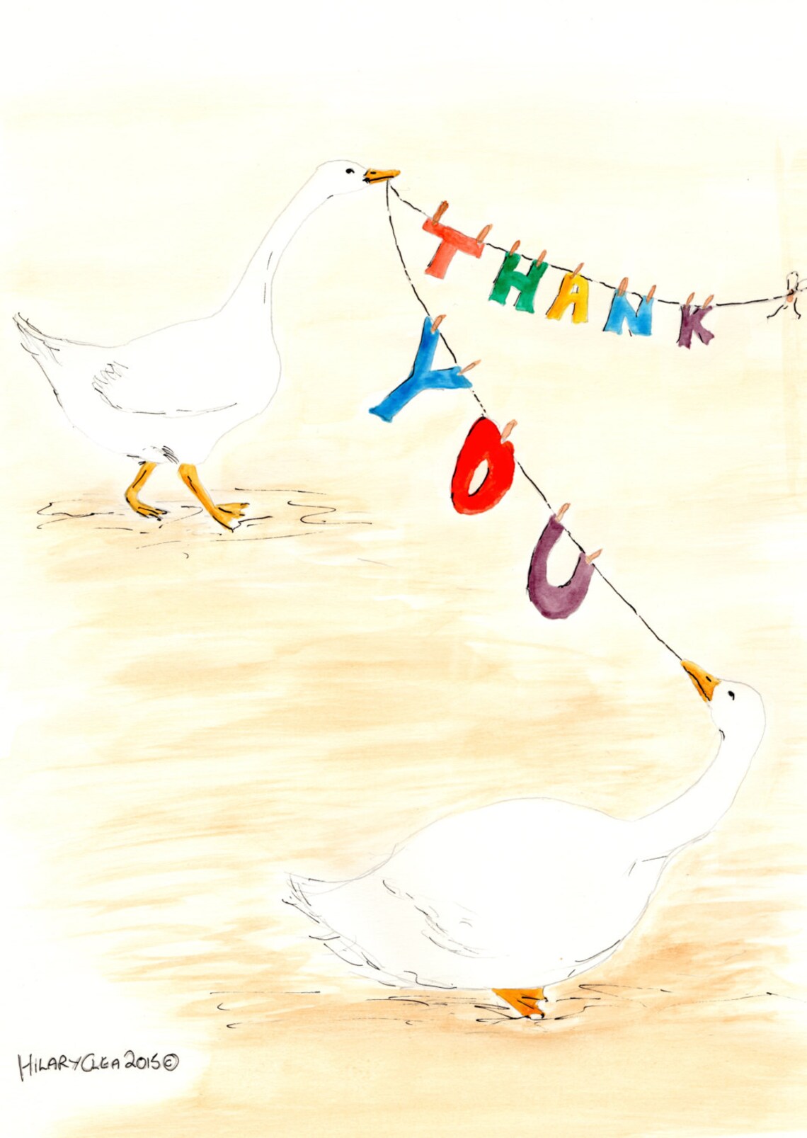 Geese Thank You Card - Etsy