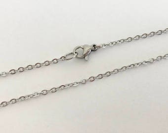 Rose Gold Stainless Steel Flat Cable Chain Necklace. Rose Gold | Etsy