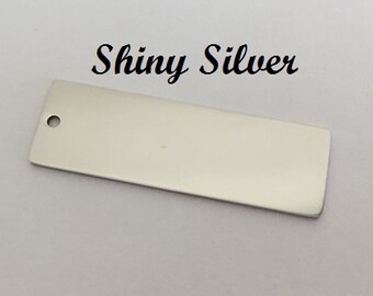 LARGE Stainless Steel Long Bar Blanks. Hand Stamping Tags. Key | Etsy