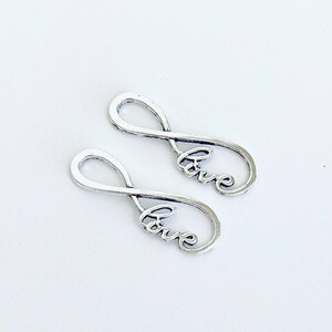 Large Infinity Love Charm. Lot of 10 / 20 / 30 / 40 / 50 / 100 PCS ...