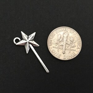 Magic Wand Charm. Lot of 10 / 20 / 30 / 40 / 50 PCS Silver Tone Magic ...
