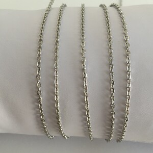 2mm Stainless Steel Flat Cable Chain. 10 FT / 20 FT / 30FT / 40FT / 50 ...