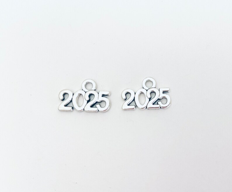 Tiny 2025 Charm. 10 / 20 / 30 / 40 / 50 / 100 Pcs Tiny 2025 Year Charms ...