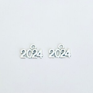 Tiny 2024 Charm. 10 / 20 / 30 / 40 / 50 / 100 Pcs Tiny 2024 Year Charms ...
