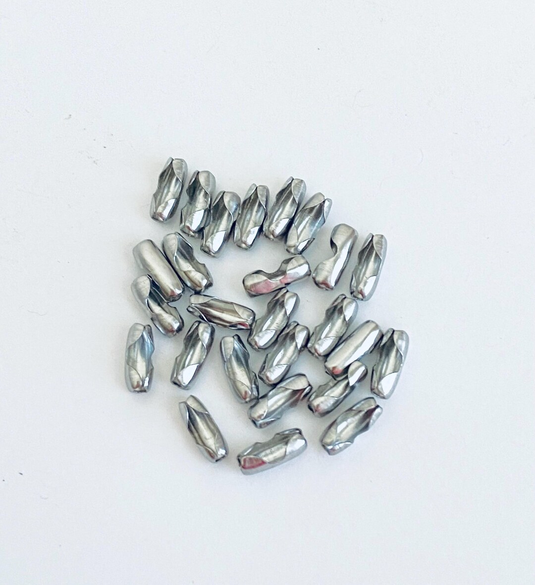 2.4mm Stainless Steel Ball Chain Clasp. Lot of 10 / 20 / 30 / 40 / 50 ...