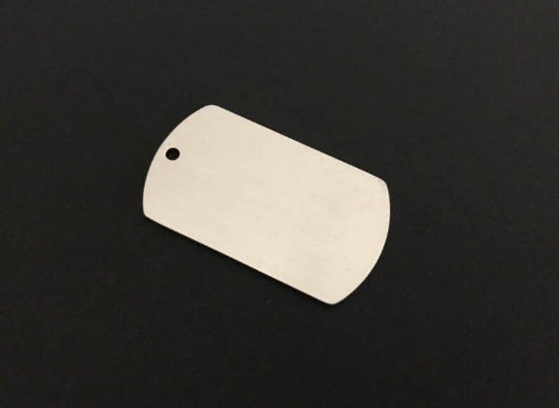 25MM X 43MM Large Dog Tag. Stainless Steel Dog Tag Blank. Lot of 1 / 5 ...
