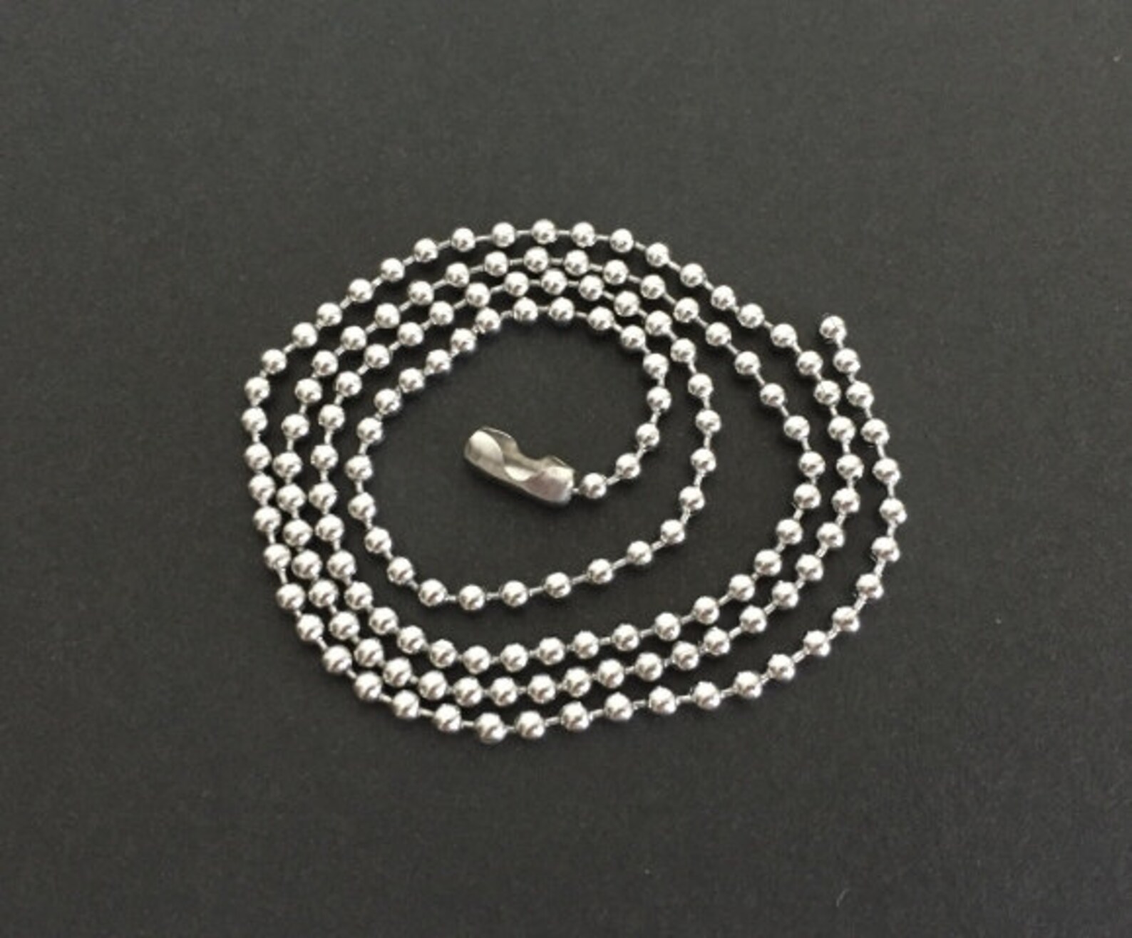Stainless Steel Ball Chain Necklace. 2.4mm Ball Chain - Etsy
