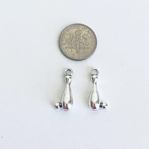 Bowling Charm. Bulk Bowling Ball Charms. Balling Pin Charm. 3D Silver ...