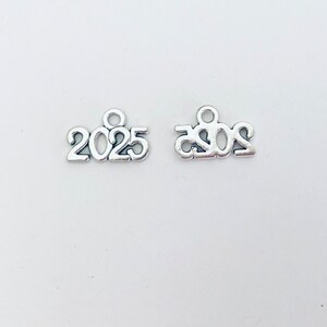 Tiny 2025 Charm. 10 / 20 / 30 / 40 / 50 / 100 Pcs Tiny 2025 Year Charms ...