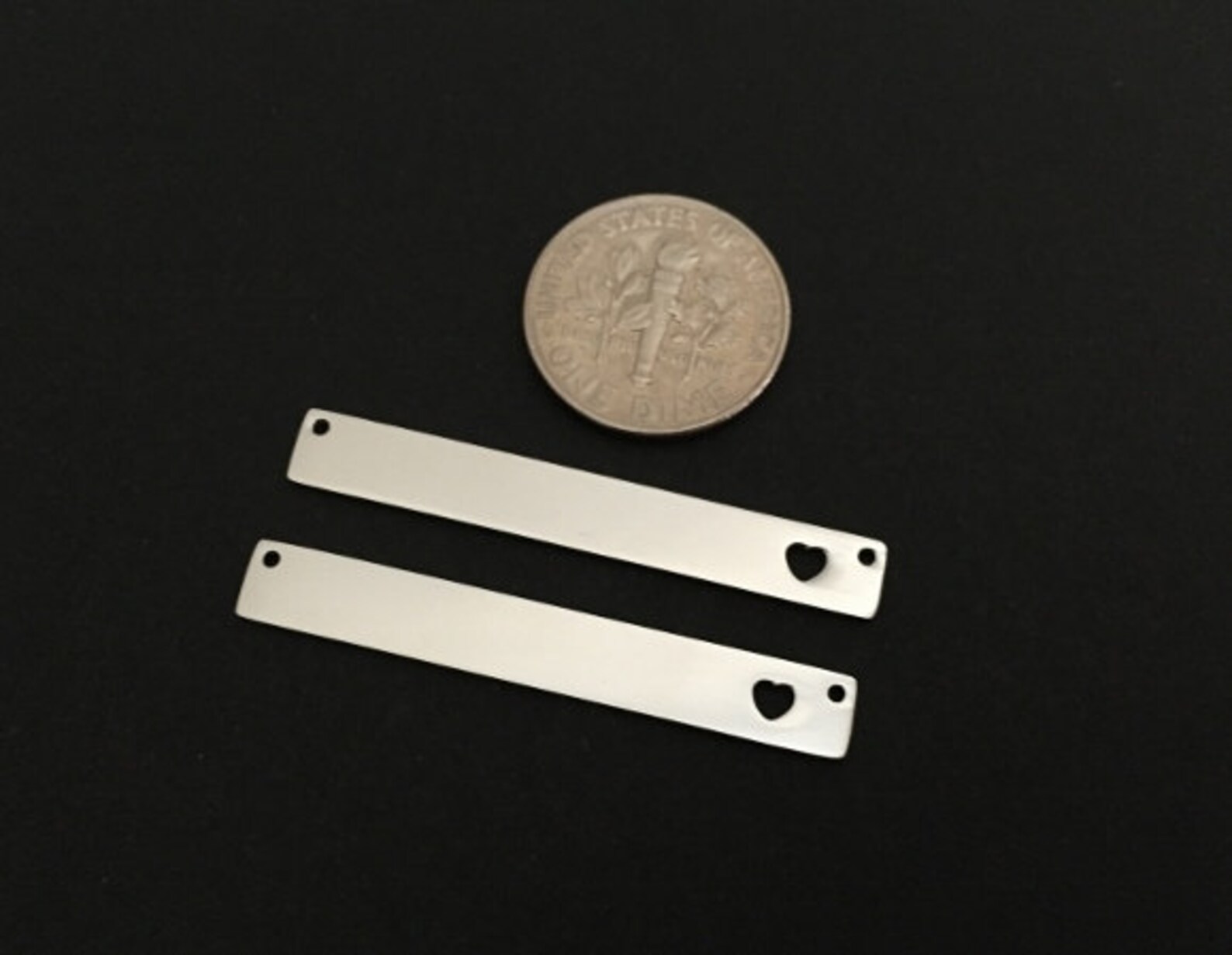 5mm x 38mm Stainless Steel Bar Tags. Skinny Long Blanks. Hand | Etsy