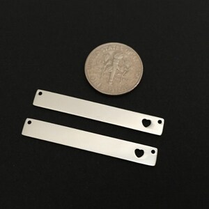 5mm X 38mm Stainless Steel Bar Tags. Skinny Long Blanks. Hand - Etsy