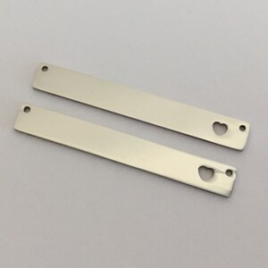 5mm X 38mm Stainless Steel Bar Tags. Skinny Long Blanks. Hand - Etsy