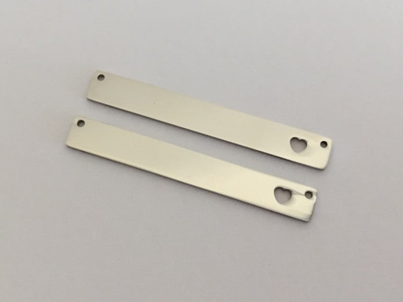 5mm x 38mm Stainless Steel Bar Tags. Skinny Long Blanks. Hand | Etsy
