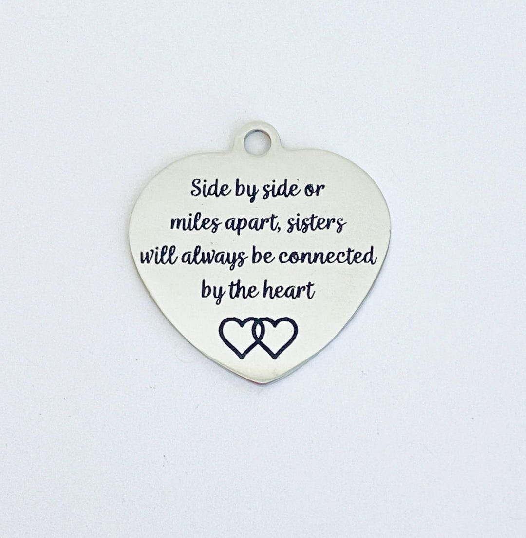 LARGE Stainless Steel Sisters Charm. Lot of 1 / 5 / 10 / 20 / 30 PCS ...