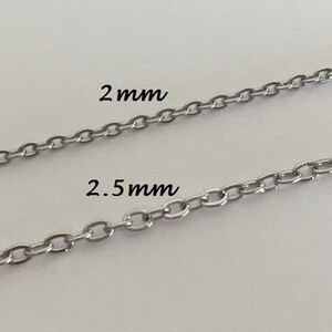 2mm Stainless Steel Flat Cable Chain. 10 FT / 20 FT / 30FT / 40FT / 50 ...