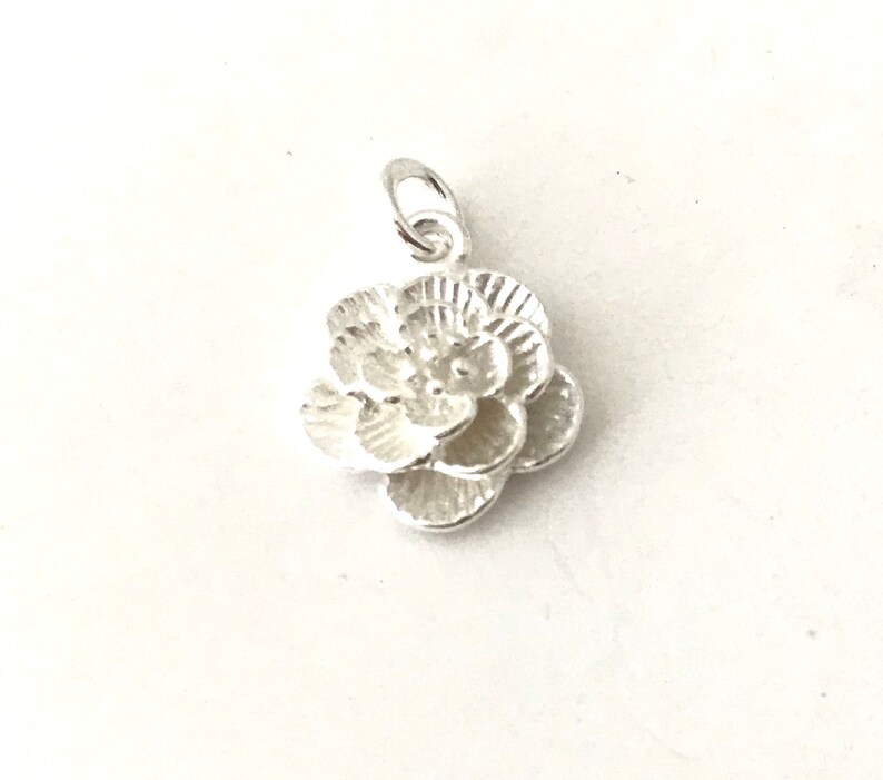 Sterling Silver Flower Charm. 925 Sterling Silver Flower | Etsy