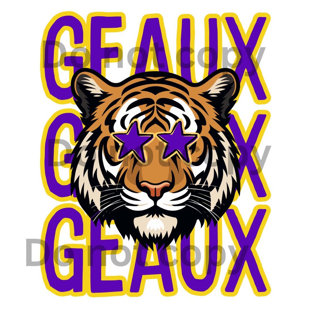 Descarga de imágenes prediseñadas PNG de la mascota GEAUX de LSU Tigers ...