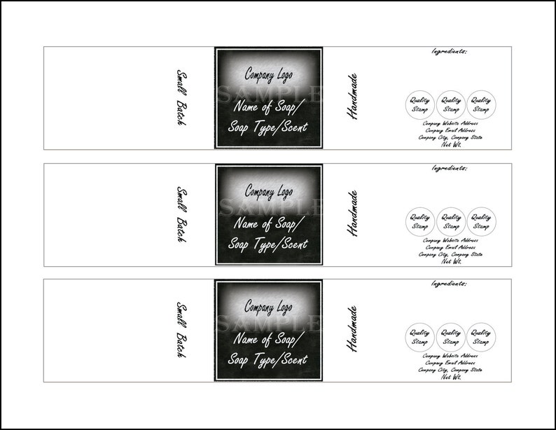 Blank Soap Label Template Printable 4 Files 4 DIY 2 X 10 Etsy Blank Soap Label Template Printable 4 Files 4 DIY 2 X 10 Etsy