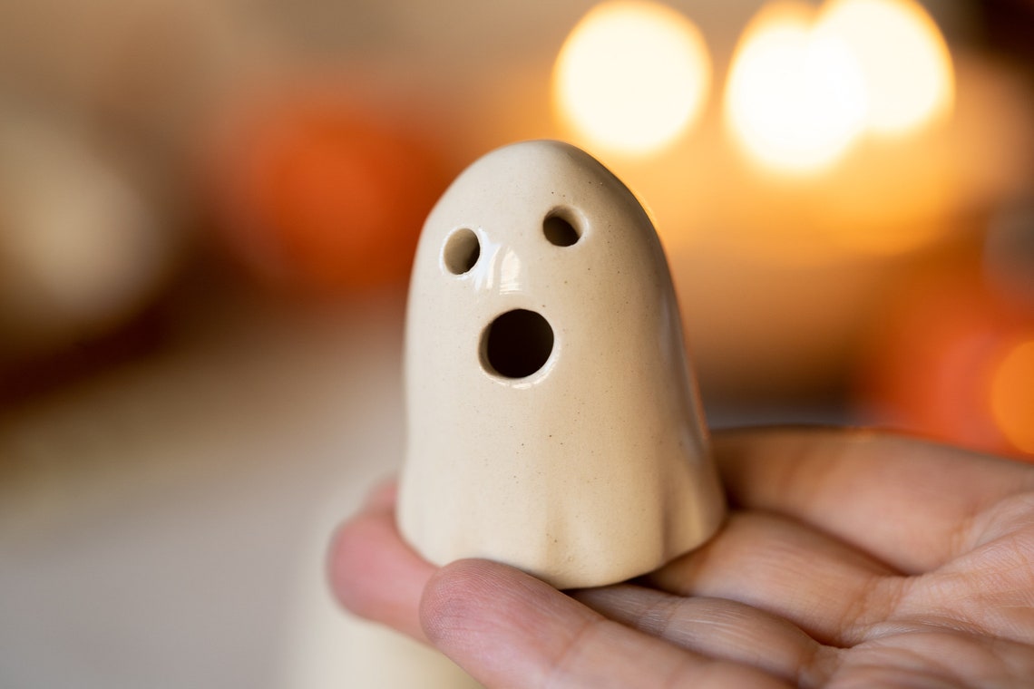 Set of Three Handmade Ceramic Ghosts - Etsy