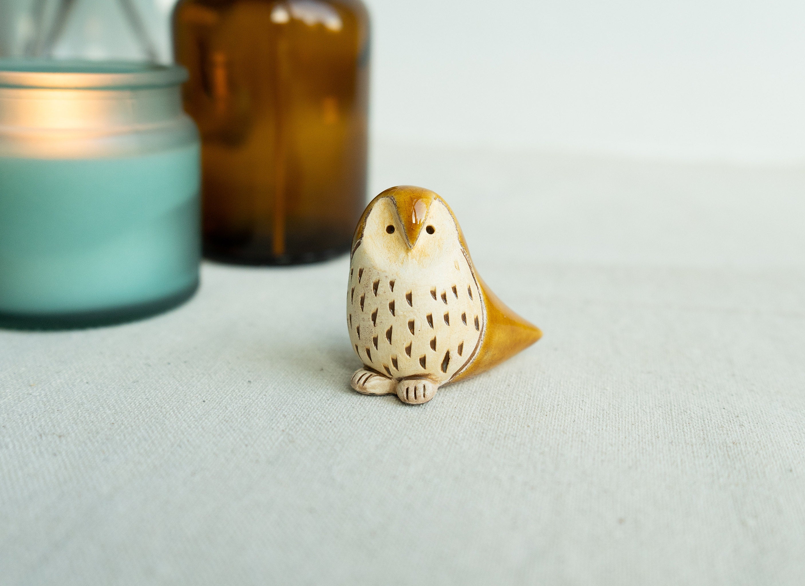 Handmade Ceramic Owl Figurine | Etsy