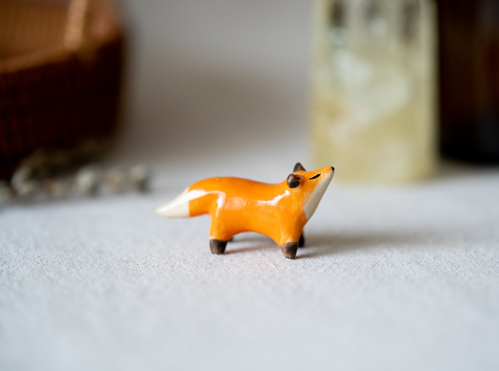 Handmade Ceramic Mini Fox Figurine - Etsy