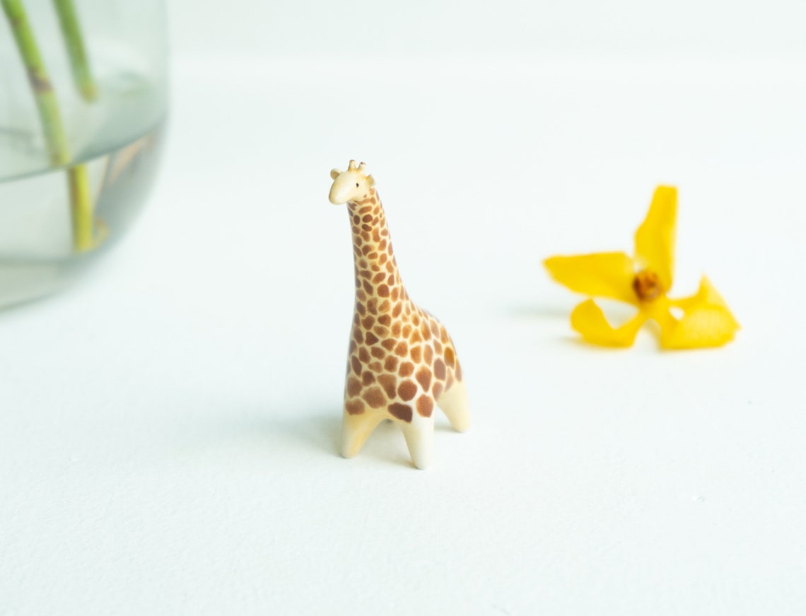 Miniature Handmade Ceramic Giraffe Figurine | Etsy