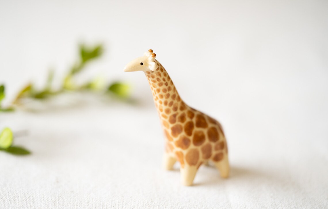 Miniature Handmade Ceramic Giraffe Figurine | Etsy
