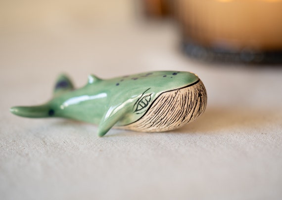 Handmade Ceramic Blue Whale Figurine - Etsy