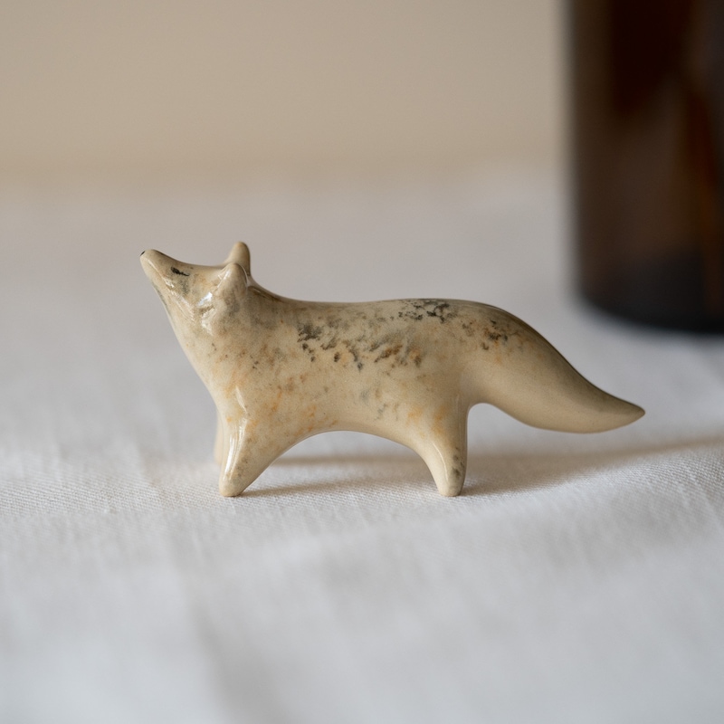 Wolf Pottery Figurine - Etsy UK