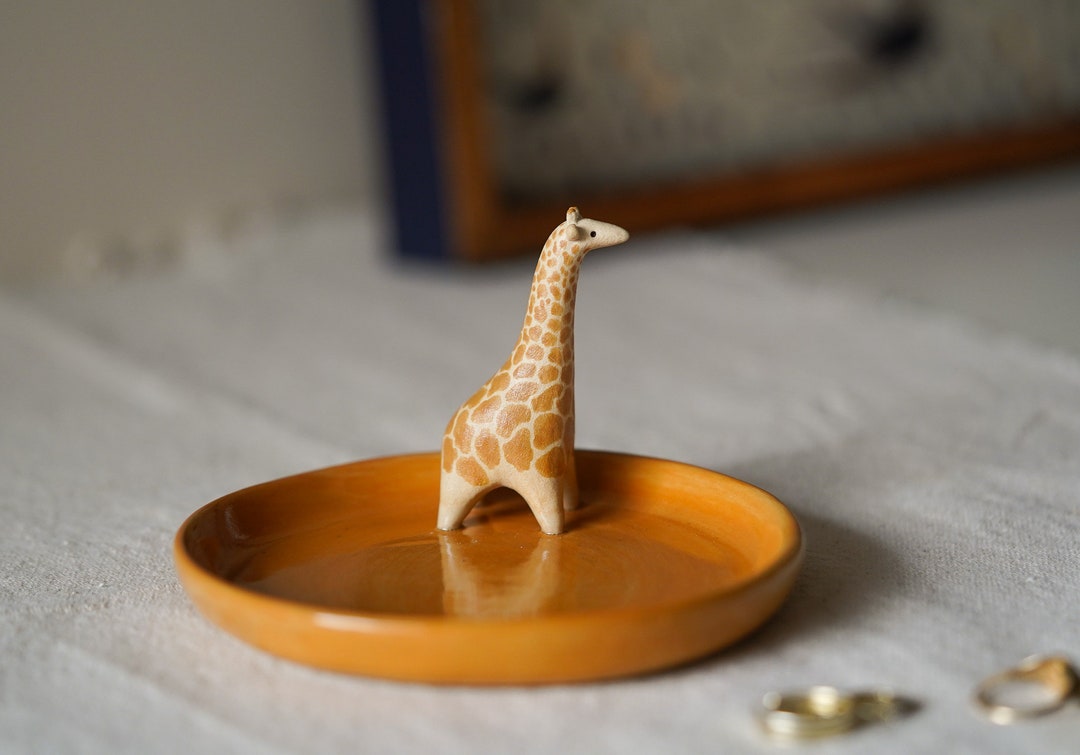 Handmade Ceramic Ring Dish With Giraffe - Etsy