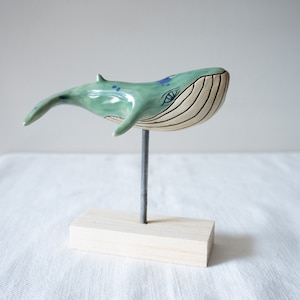 Handmade Ceramic Blue Whale Figurine - Etsy