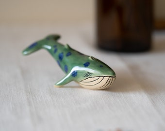 Handmade Ceramic Blue Whale Figurine - Etsy