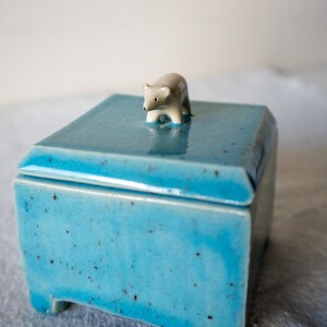 Handmade Ceramic Box With Polar Bear - Etsy