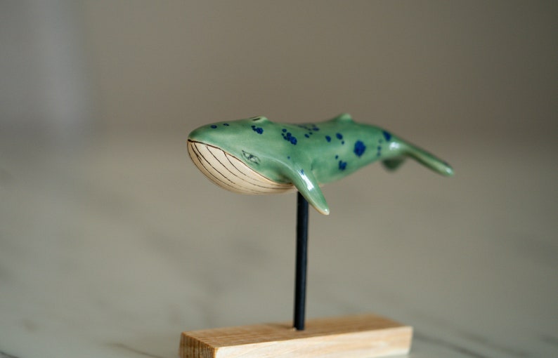 Handmade Ceramic Blue Whale Figurine - Etsy