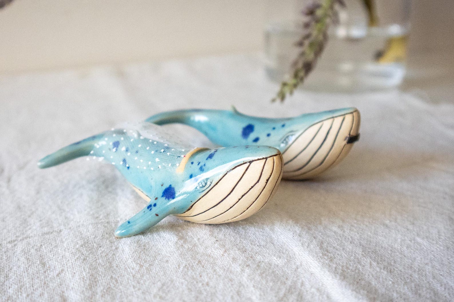 Handmade Ceramic Blue Whale Figurine - Etsy