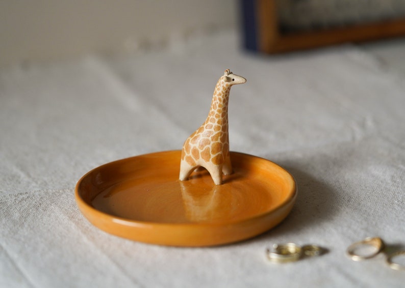 Handmade Ceramic Ring Dish With Giraffe - Etsy